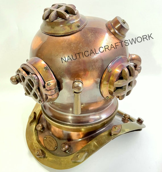 Antique Helmet / Decor Helmet / Scuba Diving Gift Helmet / | Etsy