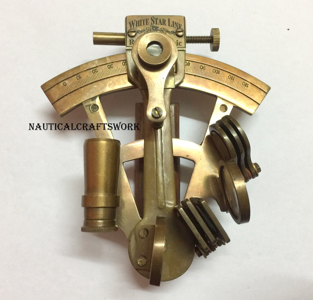 Maritime Antique Brass Sextant Vintage Nautical Instrument Handmade ...