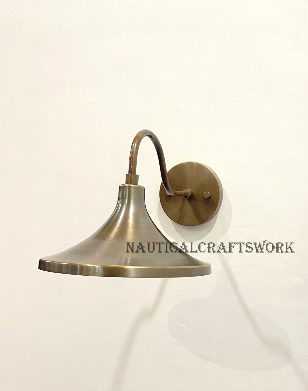 Large Wall Lamp With Big Shade – Modern Sconce Light – Oversized Wall ...