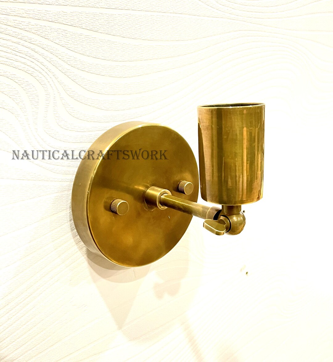 Adjustable 1 Bulb Light Lamp, Modern Brass Vanity Holder Lamp ...