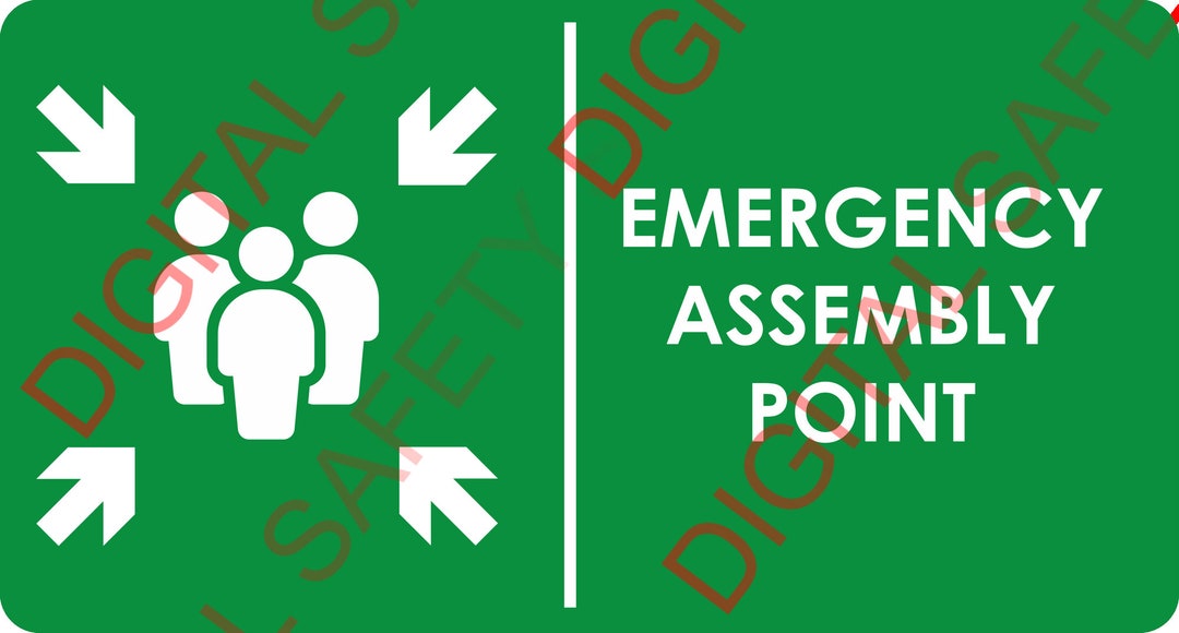 Digital Download - Emergency Assembly Point Safety Sign Comply With ...