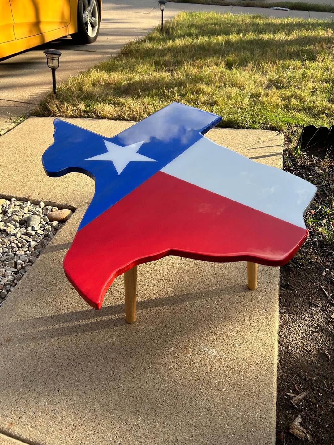 Texas Flag Wood Table - Etsy