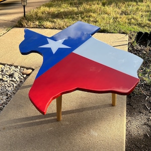 Texas Flag Wood Table - Etsy