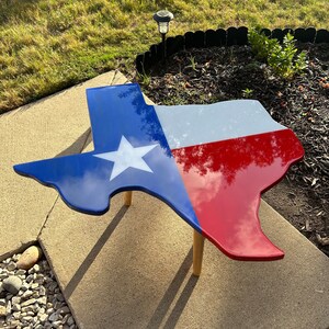 Texas Flag Wood Table - Etsy