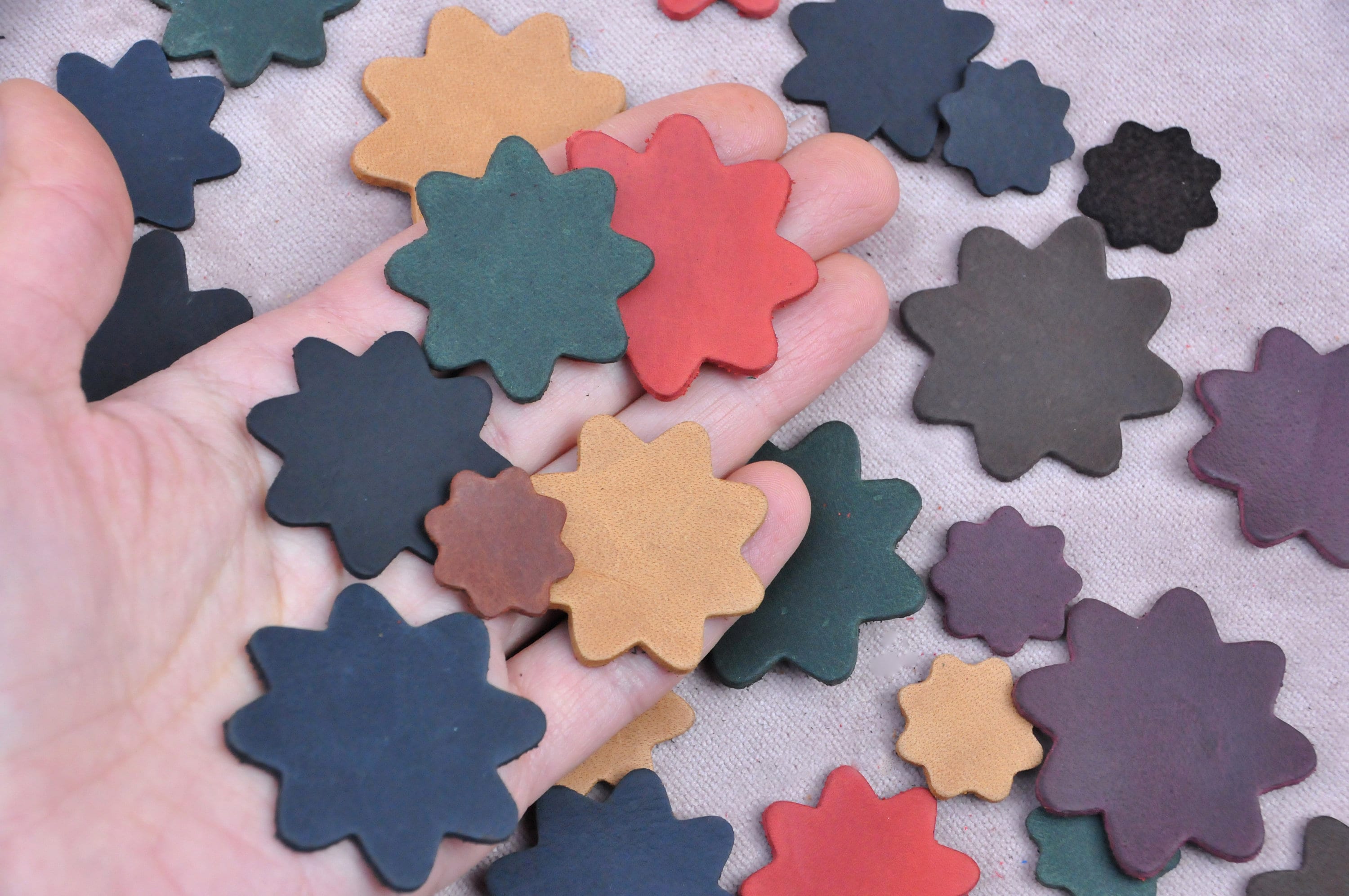 Tiny Leather Flower Mixed Color DIY Flower Applique Leather - Etsy Ireland