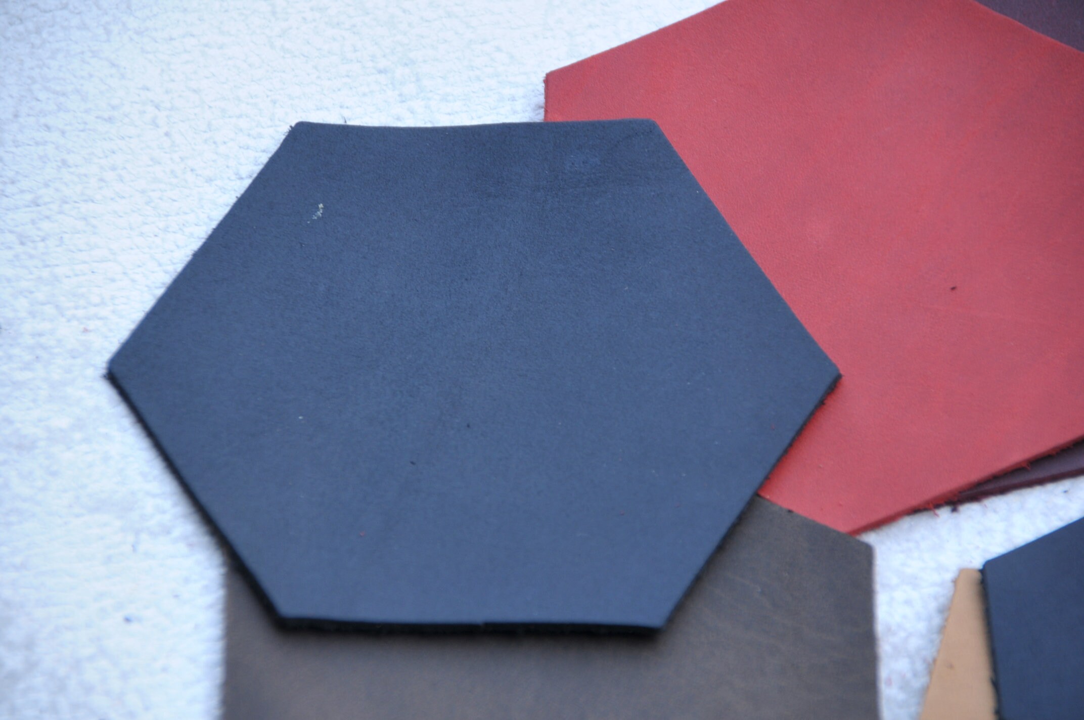 Leather Hexagonal Tags Leather Hexagon Blank Hexagonal 10 - Etsy UK