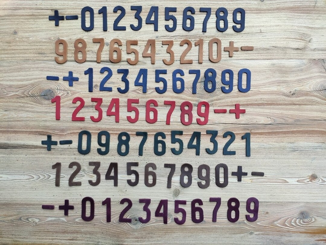 Handmade Leather Numbers – Crazy Horse Waxed Leather Digits for DIY ...