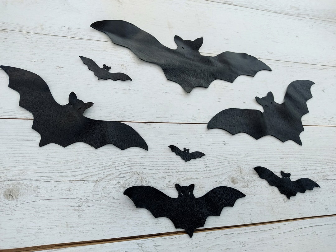 Set of Leather Bats Die Cuts, Helloween Decor - Etsy