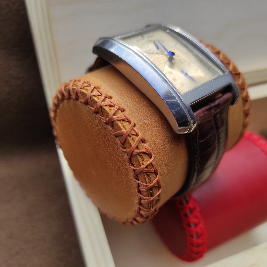 Personalized Leather Watch Pillow • Custom Cushion for Watches ...