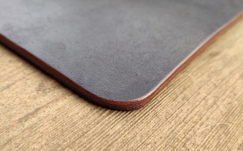Buffalo Leather Table Pad – Round Desk & Table Protector | Black or ...
