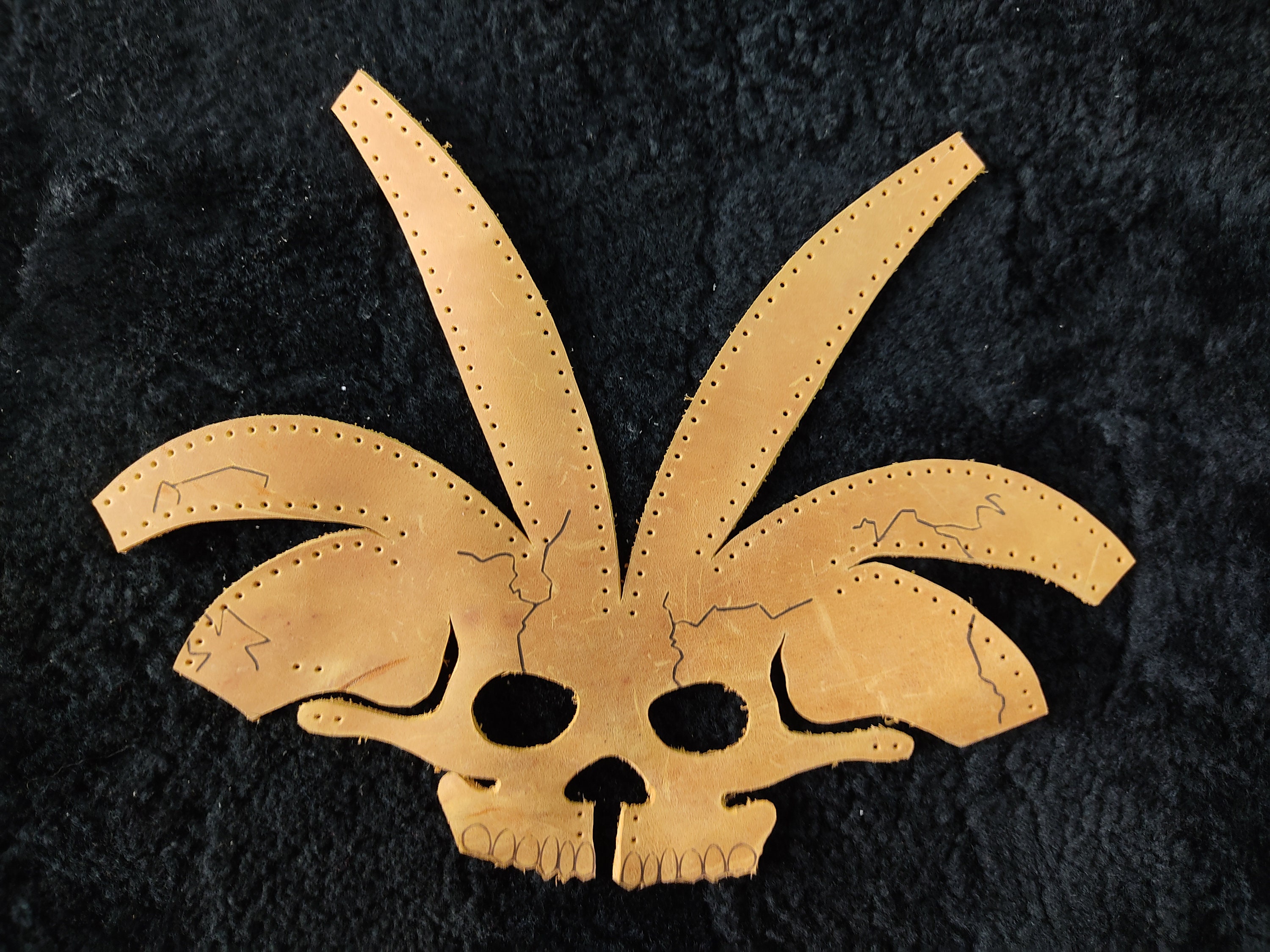 Leather Skull DIY Skull Leather Great Halloween Decorations - Etsy