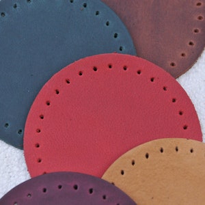 Leather Circles With Holes, Mixed Colors, Sizes 1'',2'',3'', Leather ...