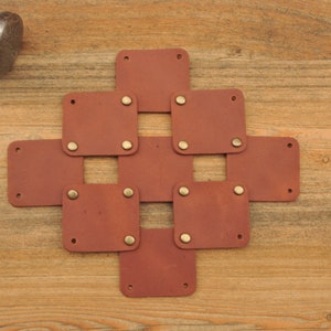 Blank Leather Leather Square With Rounded Edges Leather Details From ...