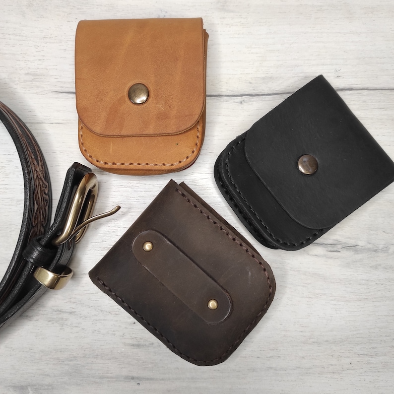 Small Leather Belt Pouch Handmade Belt Bag - Etsy