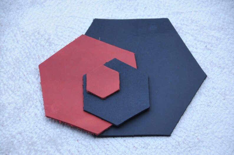 Leather Hexagonal Tags Leather Hexagon Blank Hexagonal 10 - Etsy