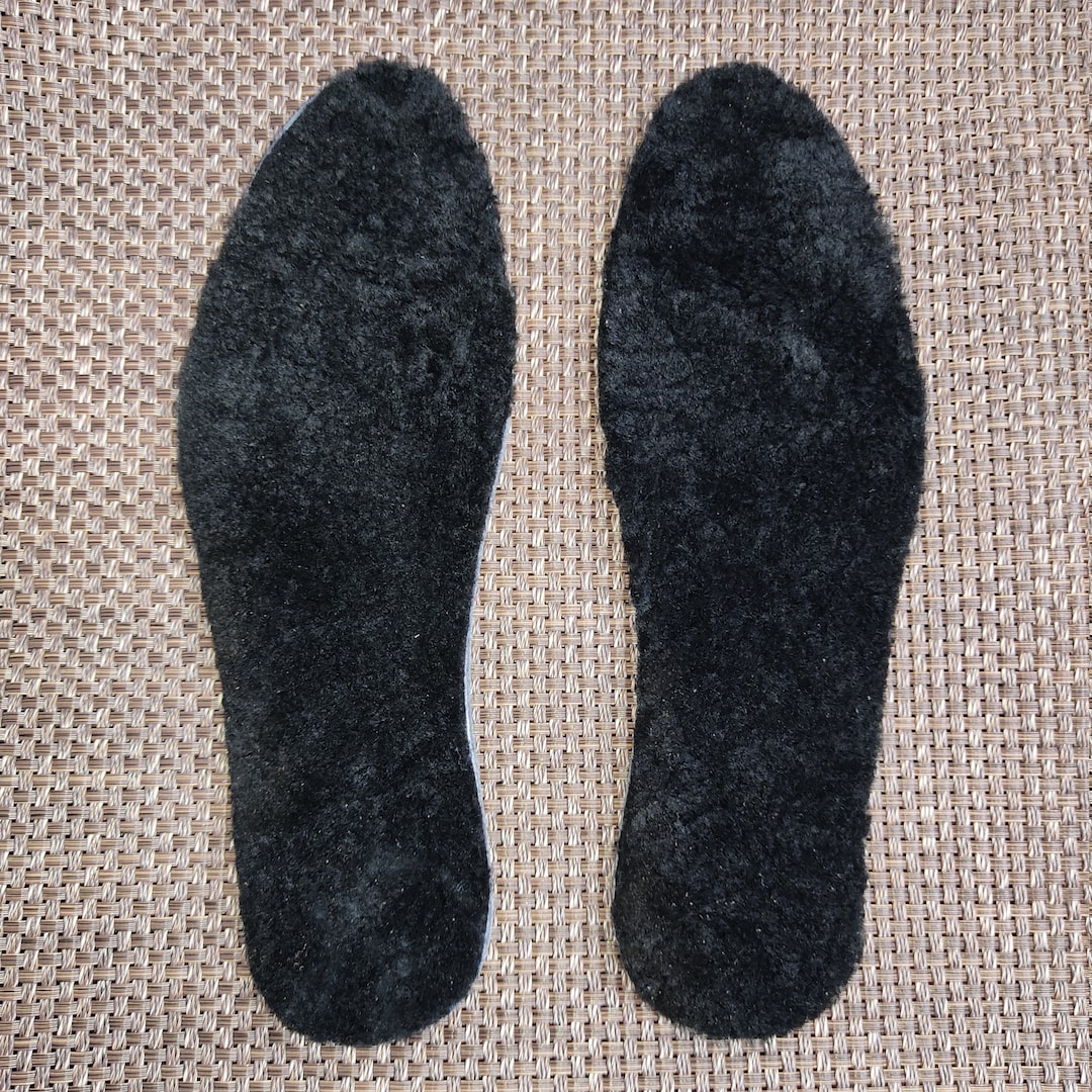Natural Fur Felt Insoles | Warm Winter Shoe Inserts | Soft Thermal ...