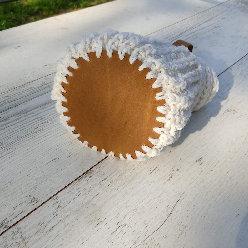 Round Leather Bag Base – DIY Crochet Bag Bottom With Pre-punched Holes ...