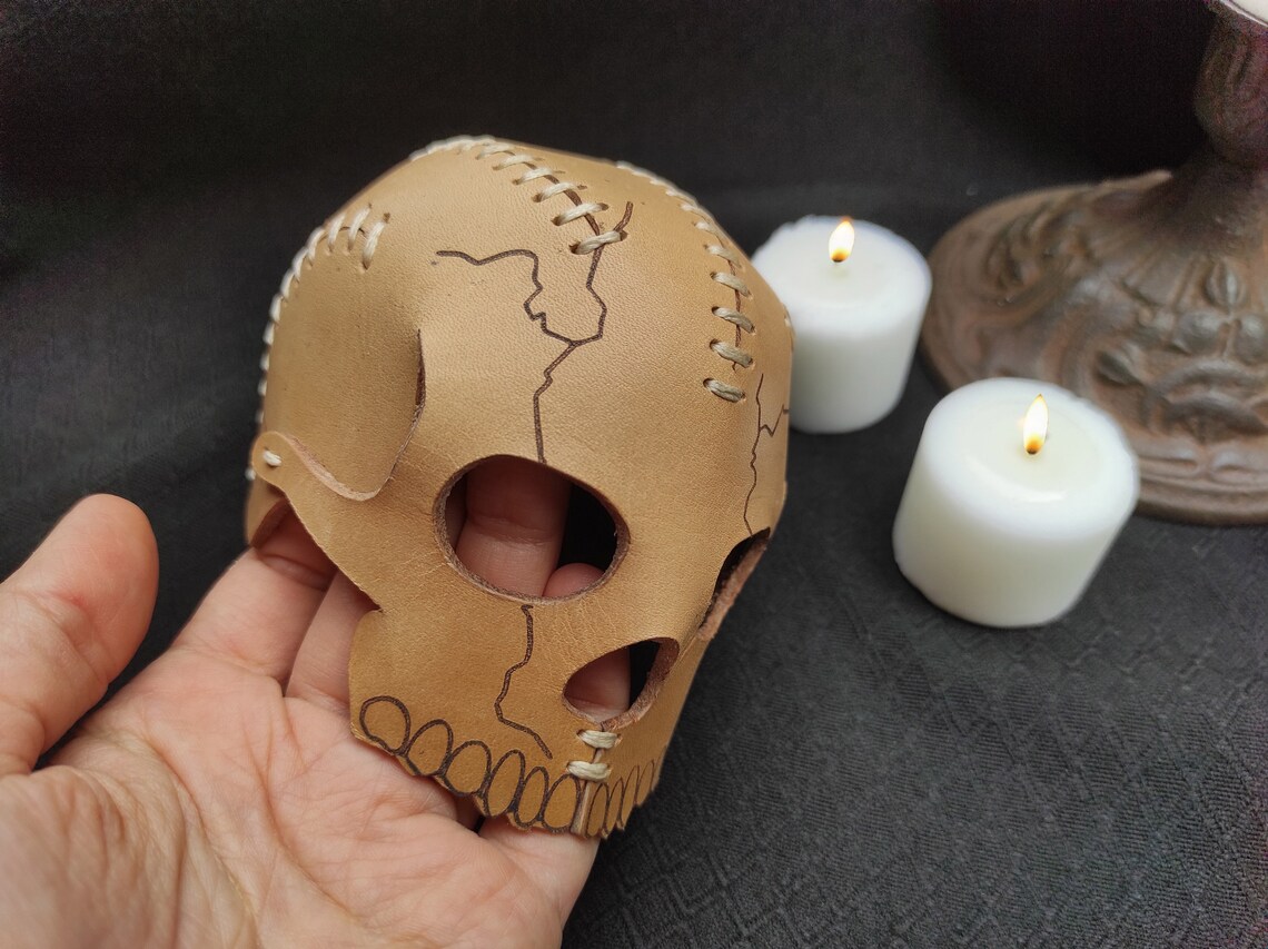 Leather Skull DIY Skull Leather Great Halloween Decorations - Etsy