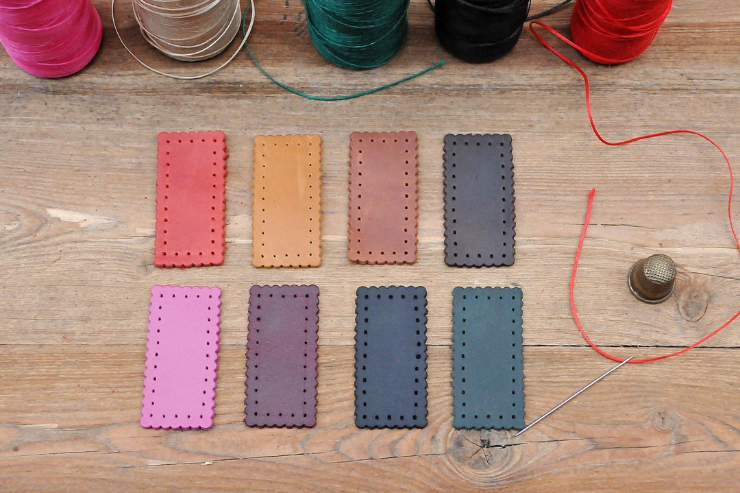 Custom Leather Labels With Stitch Holes – Handmade Blank Tags for ...