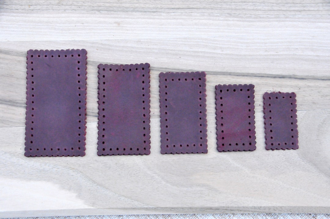 Leather Rectangles Labels With Holes/5 Sizes /leather Patch/ Leather Tags/leather Blank - Etsy