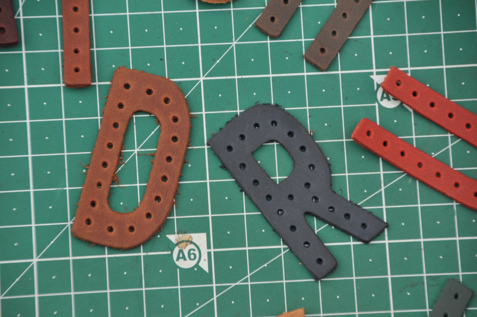 Leather Letters With Holes – 2 Inch DIY Stitchable Alphabet Cutouts for ...