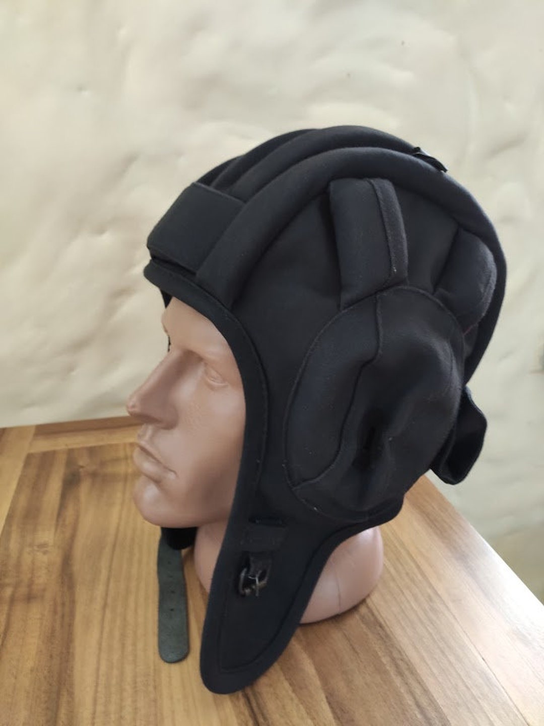 Black Canvas Tank Helmet With Ear Openings | Summer WWII Soviet Style ...