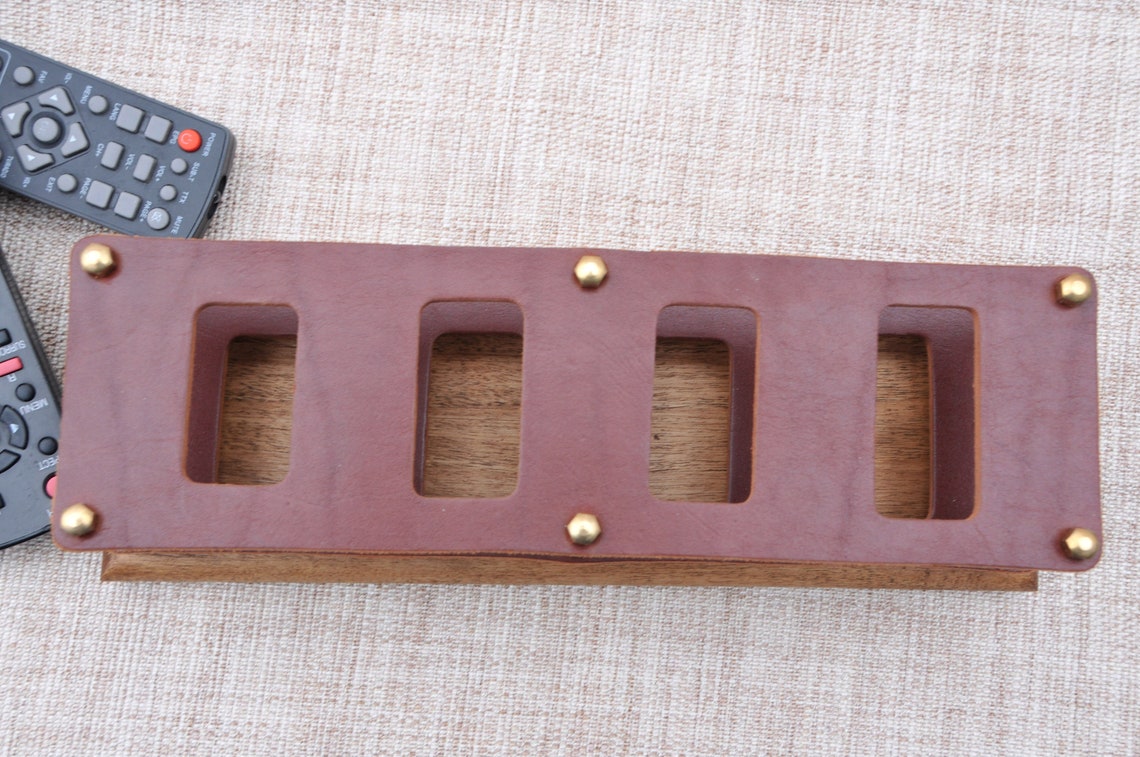Leather Remote Control Holder Organizer Personalizated - Etsy
