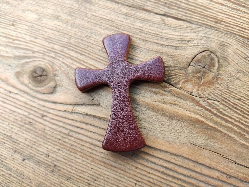 Leather Cross Sizes 50mm. Leather cutouts. Leather blank. | Etsy