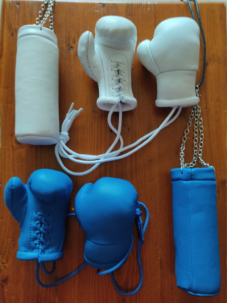 Personalized Mini Boxing Gloves & Bag Set – Personalized Car Charm ...