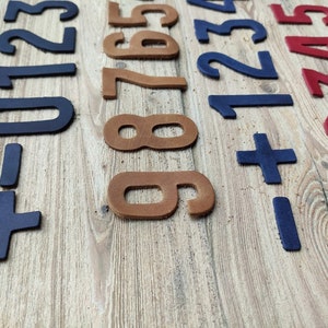 Handmade Leather Numbers – Crazy Horse Waxed Leather Digits for DIY ...