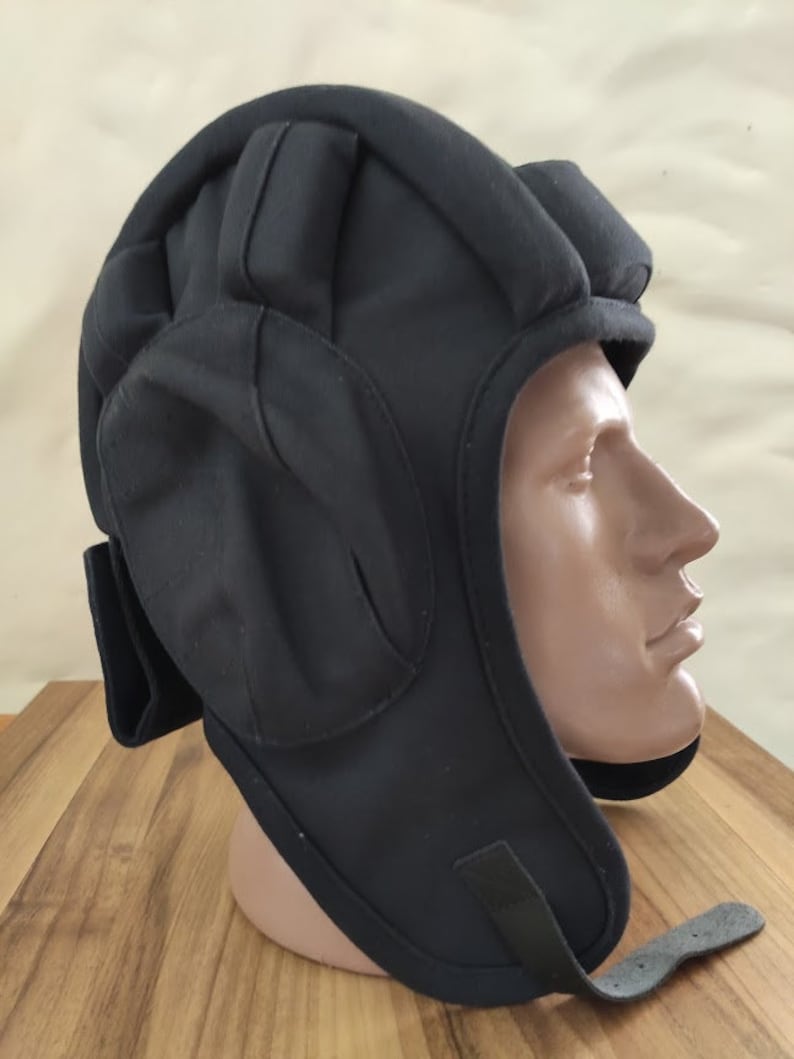 Black Canvas Tank Helmet With Ear Openings | Summer WWII Soviet Style ...