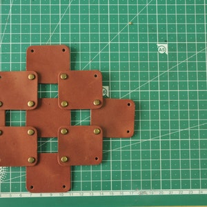 Blank Leather Leather Square With Rounded Edges Leather Details From ...