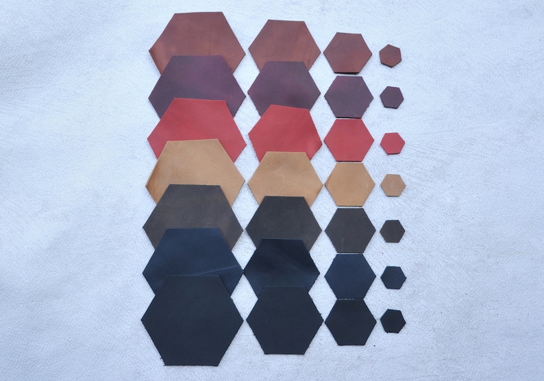 Leather Hexagonal Tags Leather Hexagon Blank Hexagonal 10 - Etsy