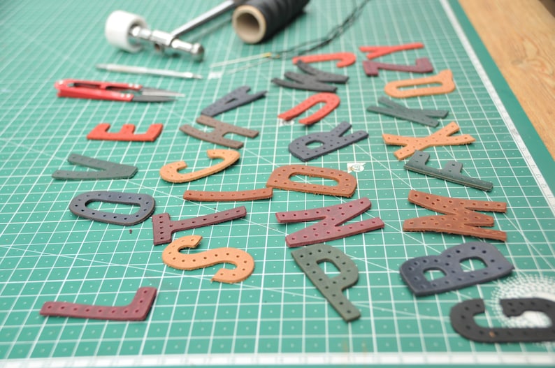 Leather Letters With Holes – 2 Inch DIY Stitchable Alphabet Cutouts for ...