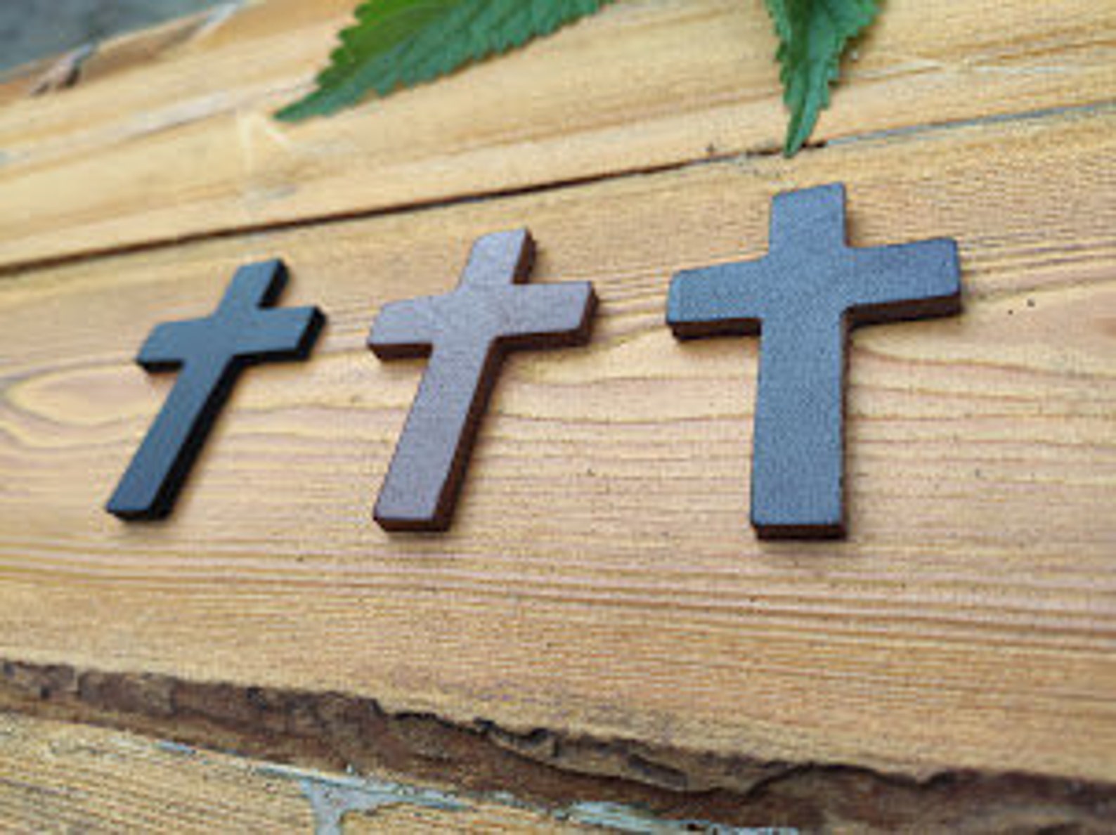 Leather Cross Cutout – Necklace Charm or Earring Accessory – 3 Color ...