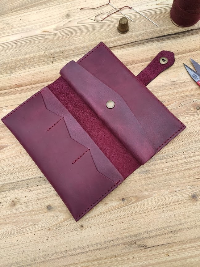 DIY Leather Wallet Easy Kit DIY DIY Leather Purse Kit to make | Etsy