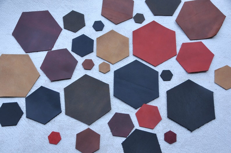 Leather Hexagonal Tags Leather Hexagon Blank Hexagonal 10 - Etsy