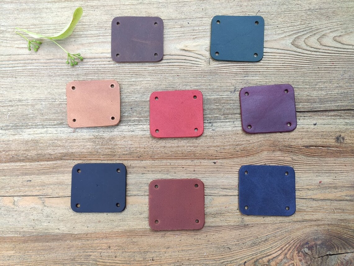 Blank Leather Leather Square With Rounded Edges Leather | Etsy