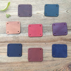 Blank Leather Leather Square With Rounded Edges Leather Details From ...
