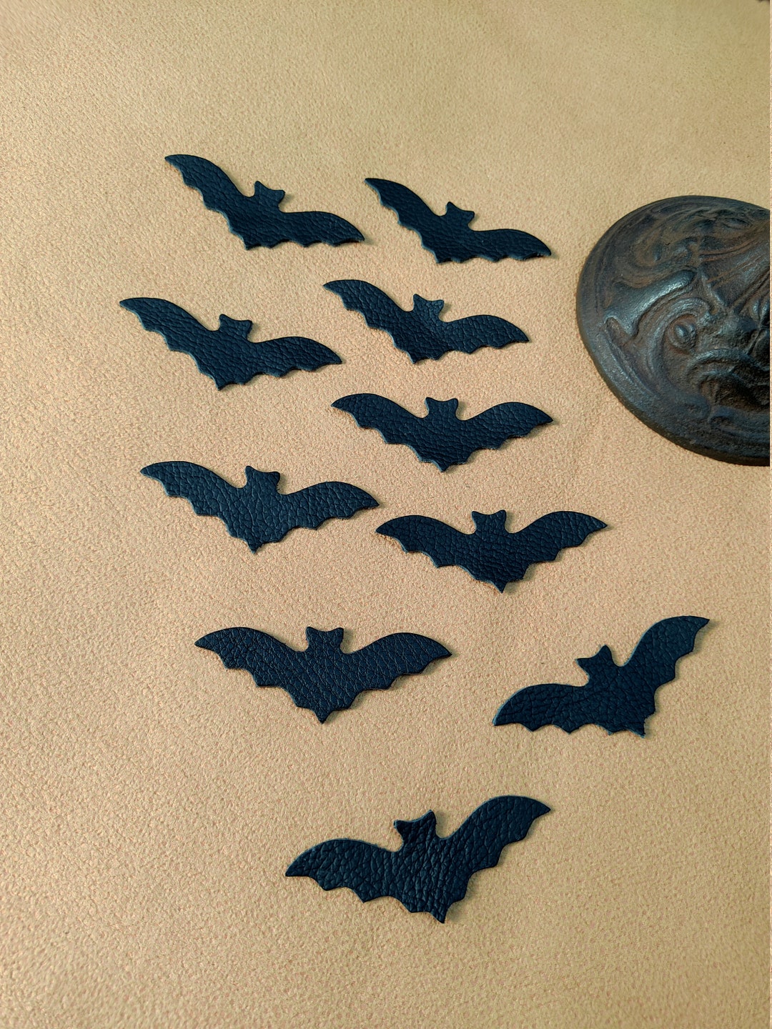 Bat Set of 10 Pieces Leather Bat Cut Outs - Etsy