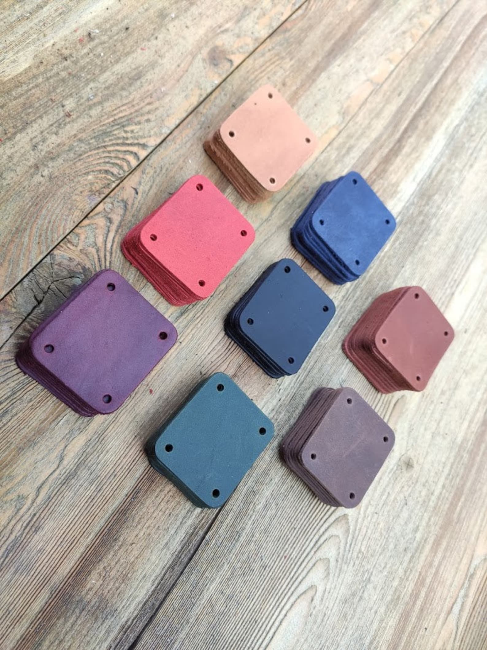 Blank Leather Leather Square With Rounded Edges Leather Details From ...