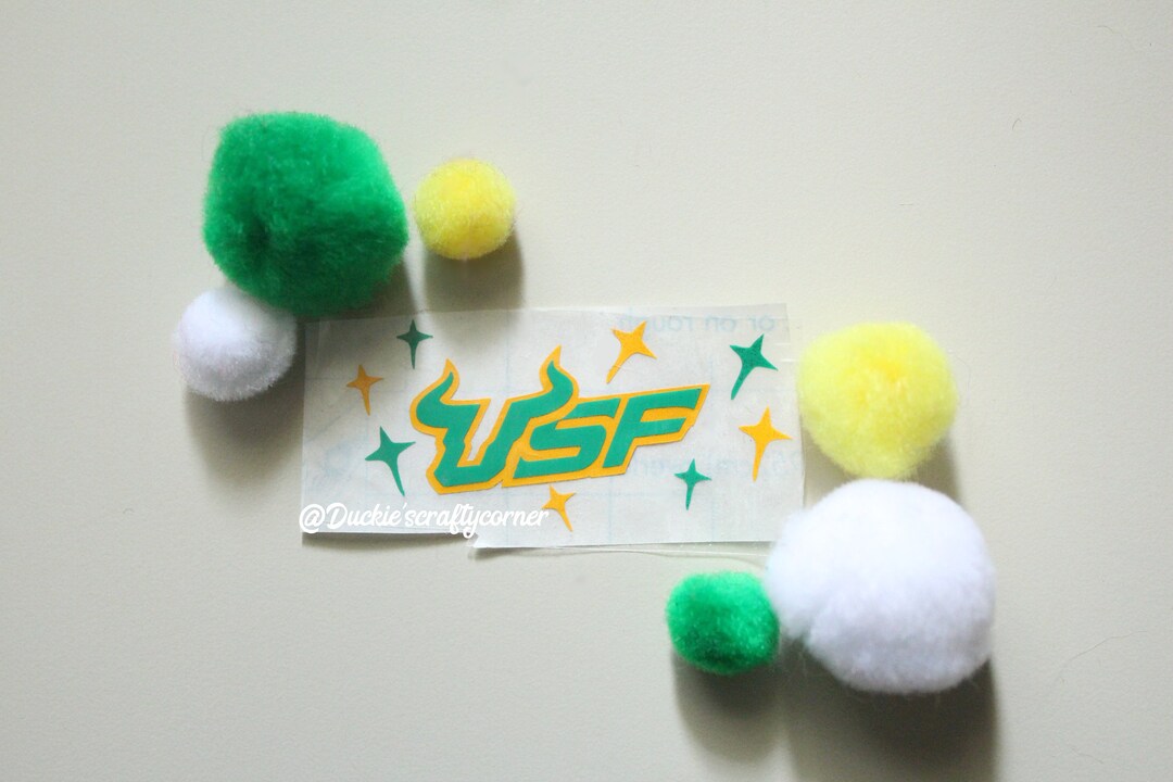 USF Bulls Logo Sticker, Green and Gold/ Yellow University of South ...