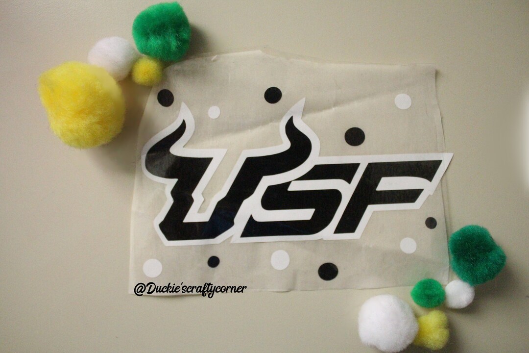 Black and White USF Logo Sticker, University of South Florida, Polka ...