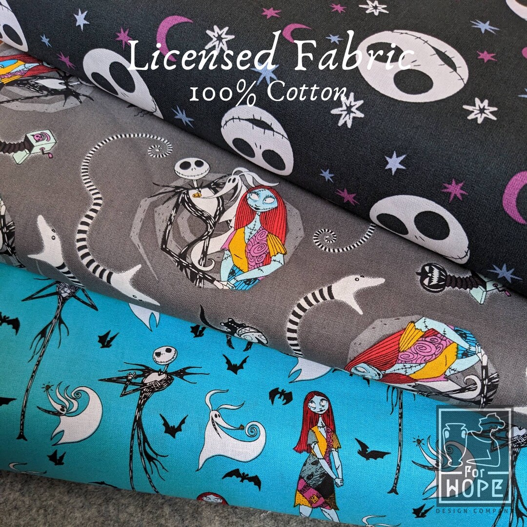 JACK & SALLY Fabric Springs Creative | Licensed Character by the Yard ...