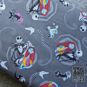 JACK & SALLY Fabric Springs Creative | Licensed Character by the Yard ...