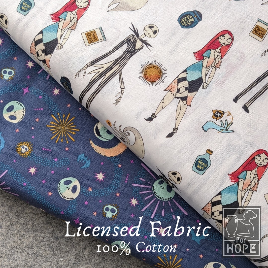 JACK & SALLY Fabric Springs Creative | Licensed Character by the Yard ...