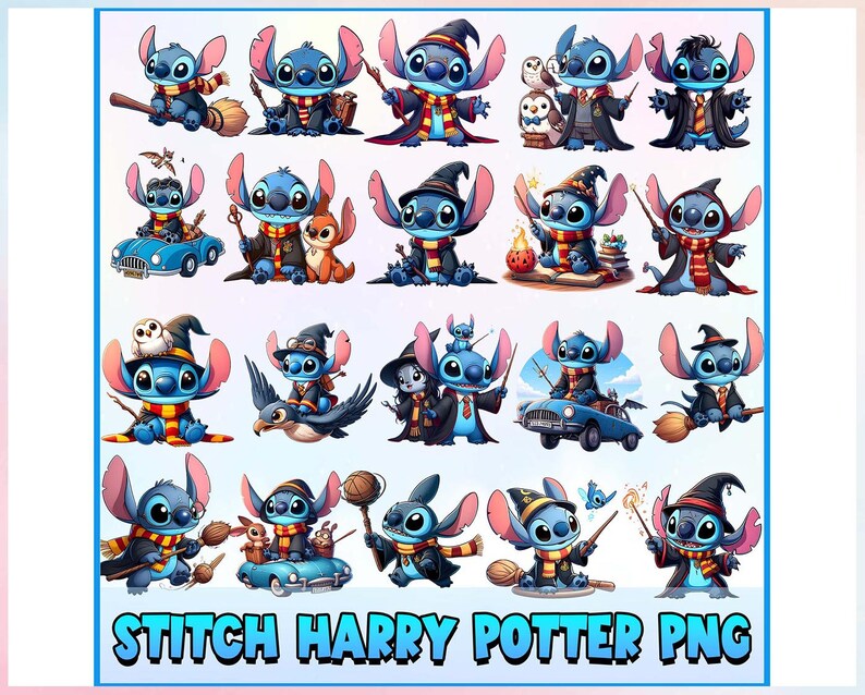 Stitch Potter PNG, Harry Wizard Png, Wizard School Png, Vinyl Cut File ...