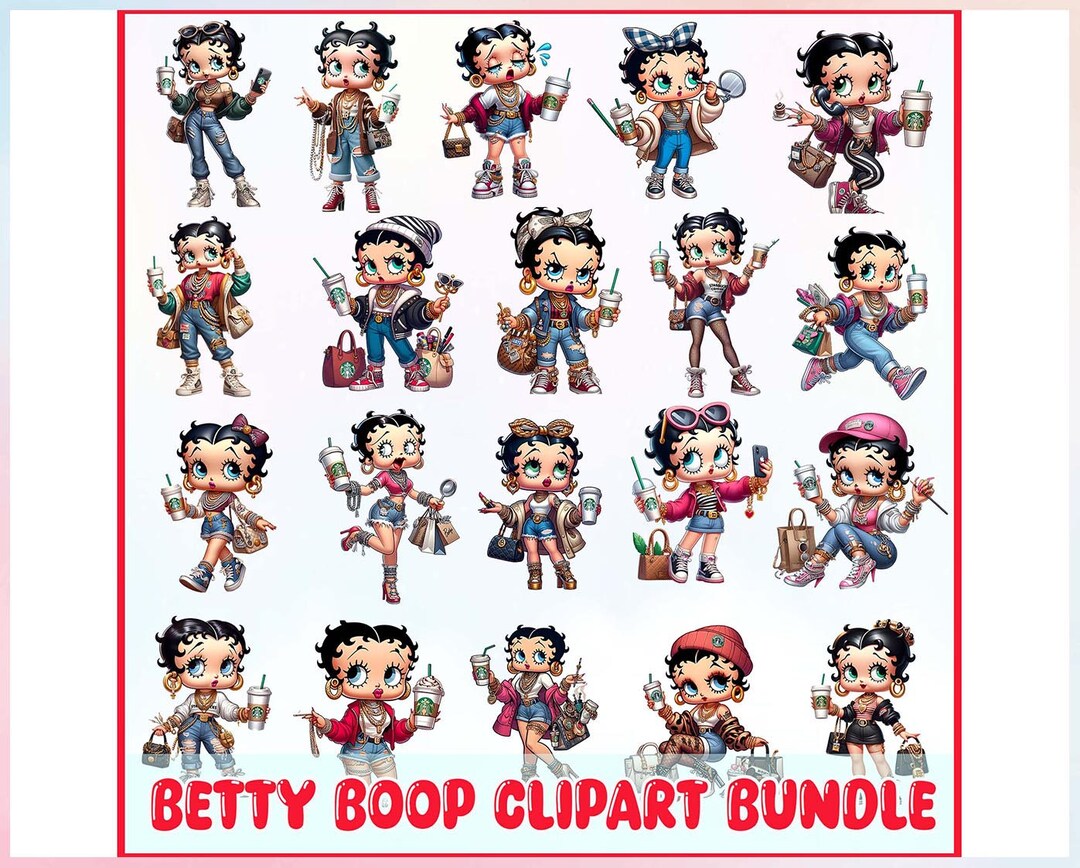 Betty Boop Png Bundle, Betty Boop Sublimation Design, Bettyboop, Black Betty Boop, Streetwear ...