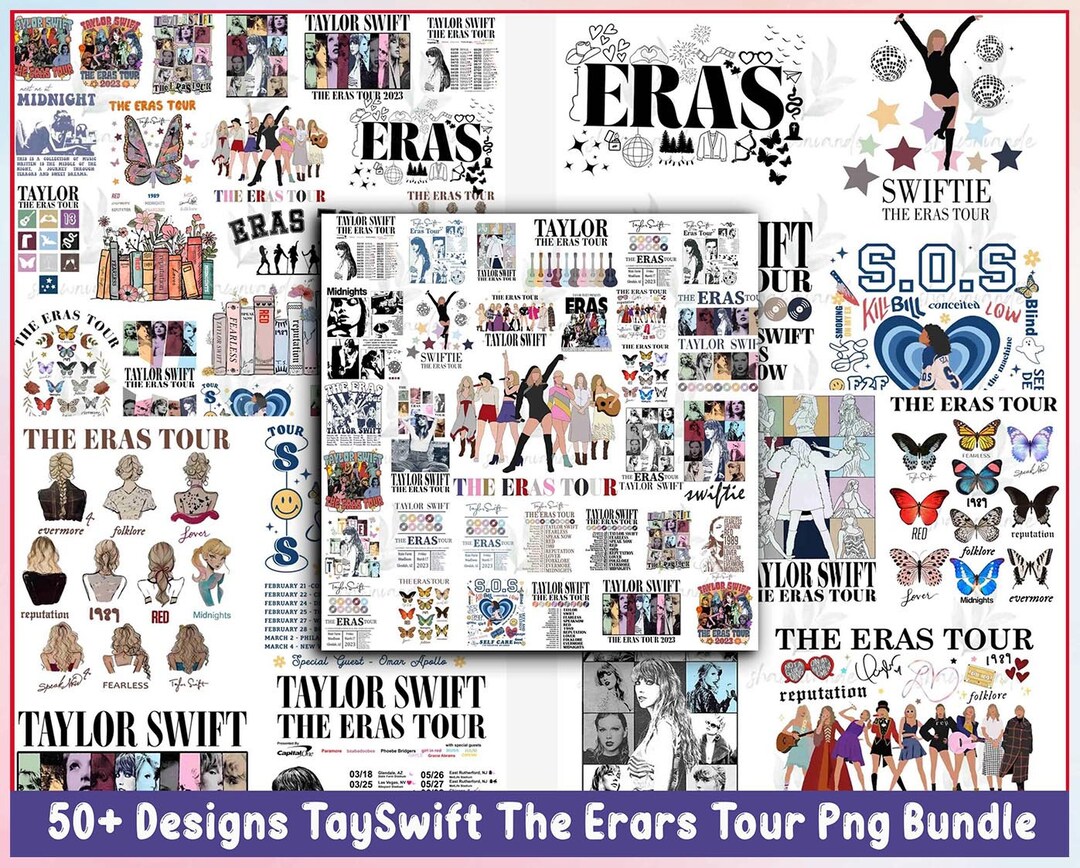Taylor Swift the Eras Tour 2023 Bundle Png, Taylor Swift Png, TS ...