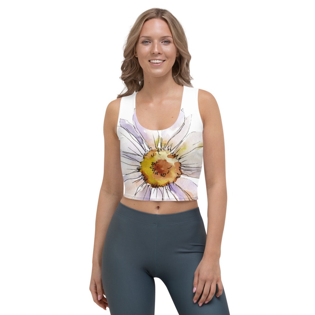 Daisy Flower Crop Top Daisy Crop Top Flower Crop Top - Etsy